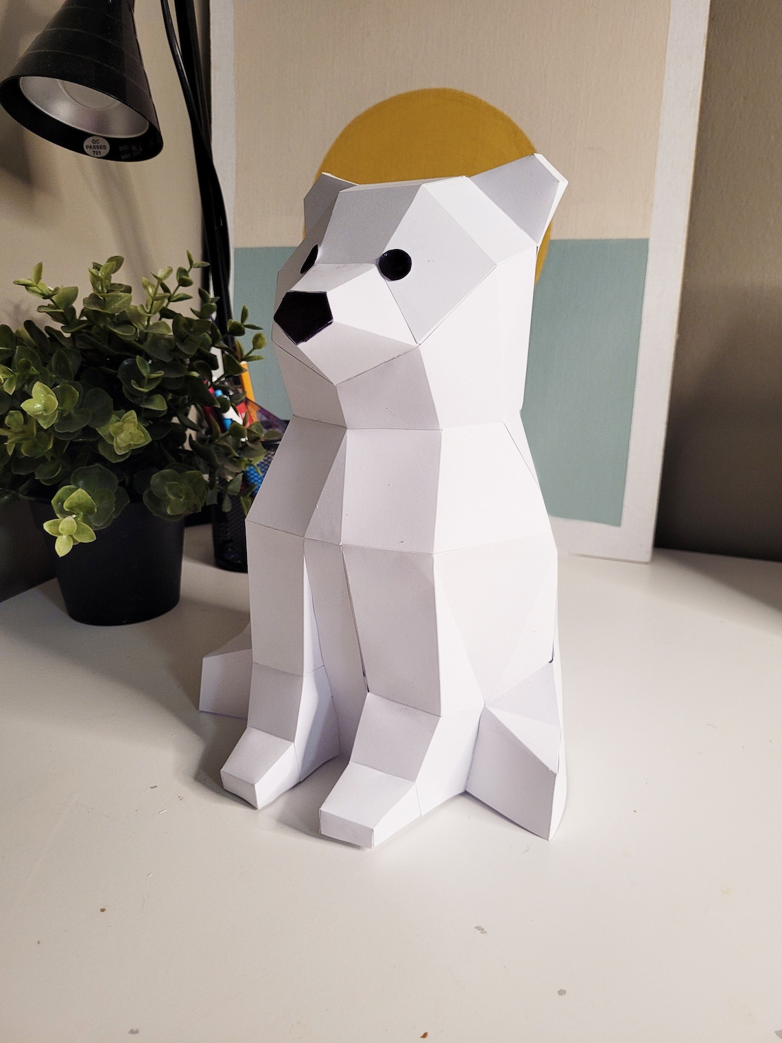 Polar Bear Papercraft Template: DIY Low Poly 3D Decor (PDF) - Etsy