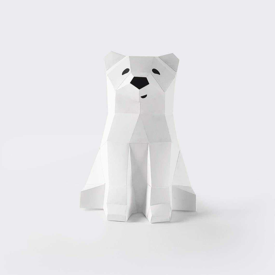 Polar Bear Papercraft Template: DIY Low Poly 3D Decor (PDF) - Etsy