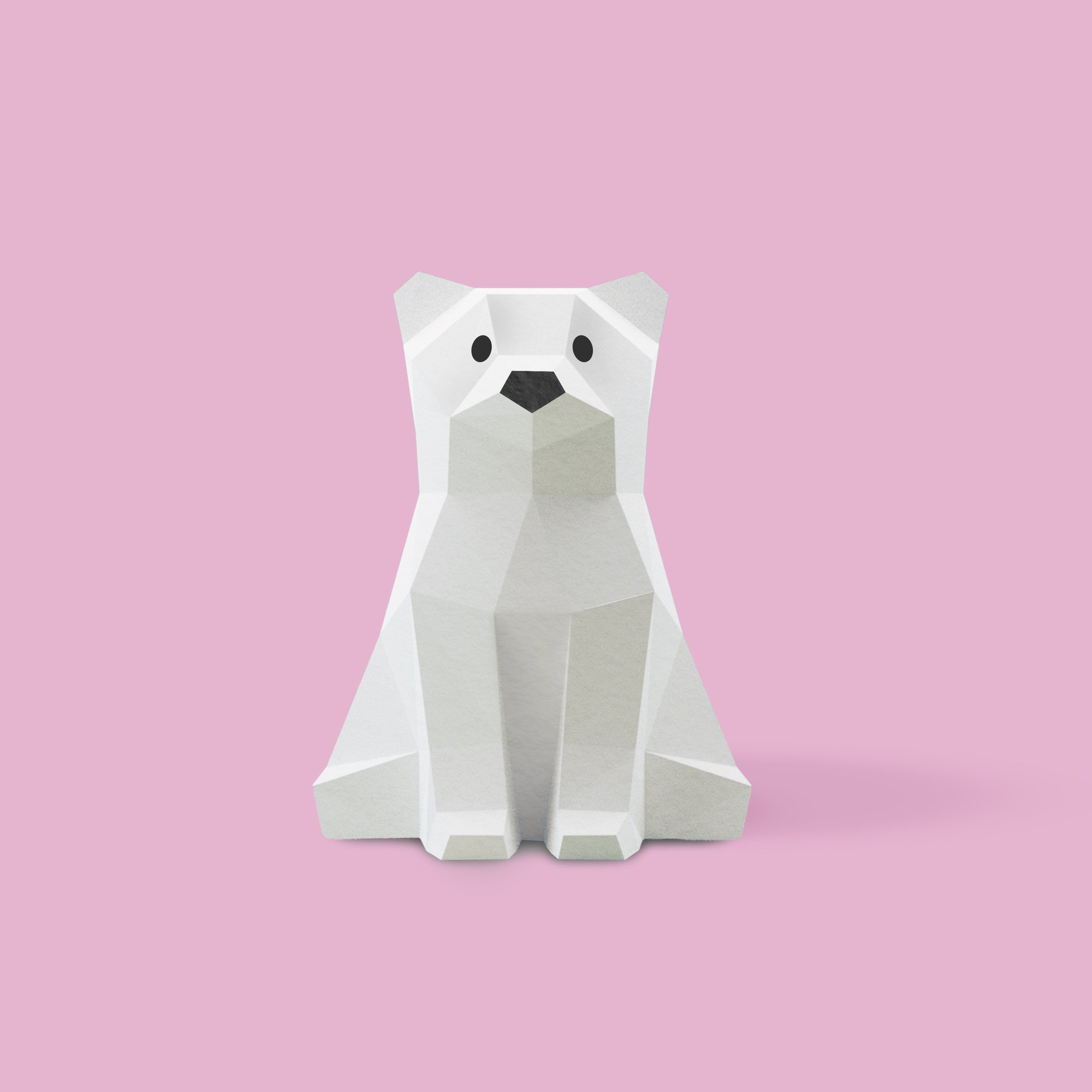 Polar Bear Papercraft Bear Paper Bear Home Decor Low Poly - Etsy Australia