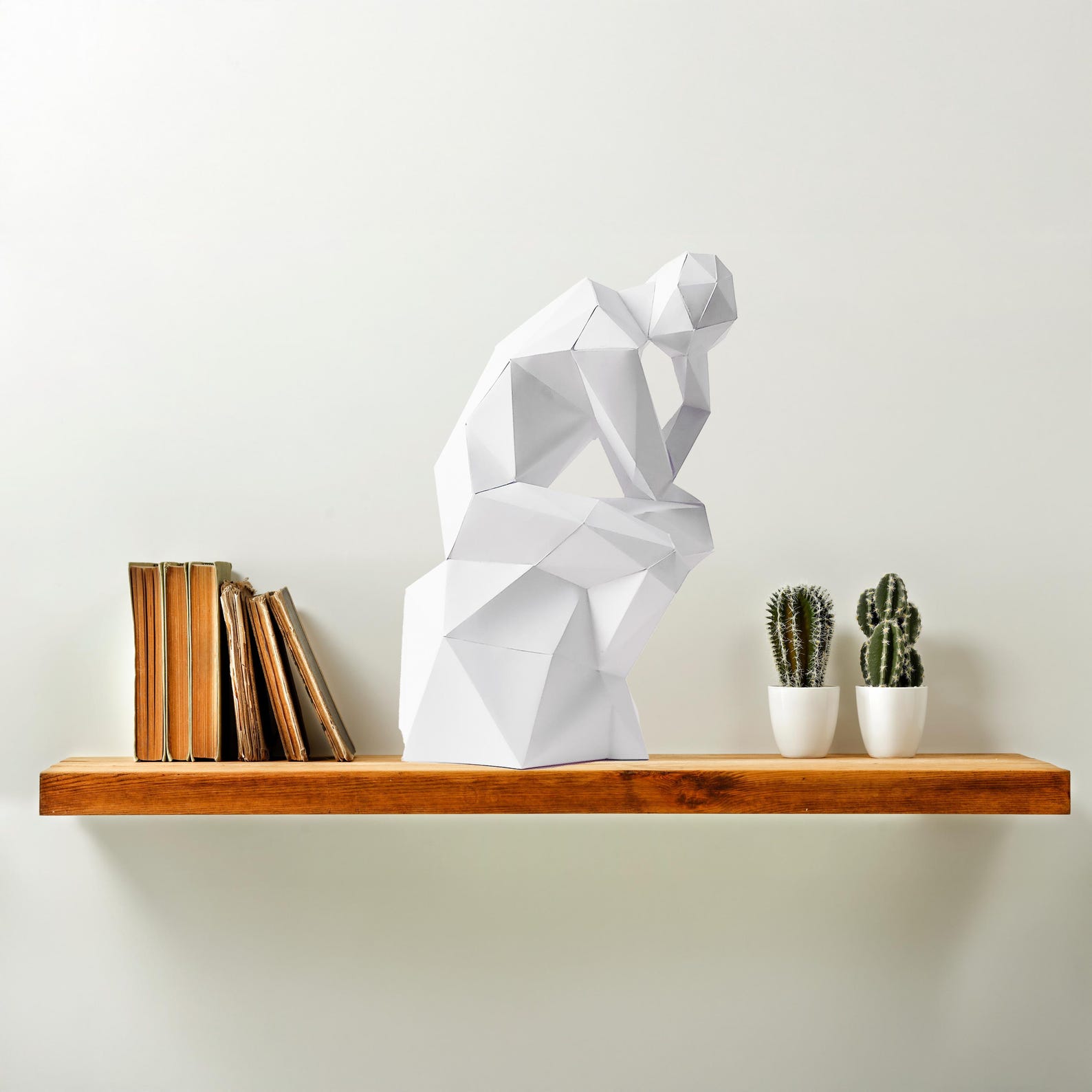 Printable the Thinker Statue Papercraft Template | 3D DIY Sculpture ...