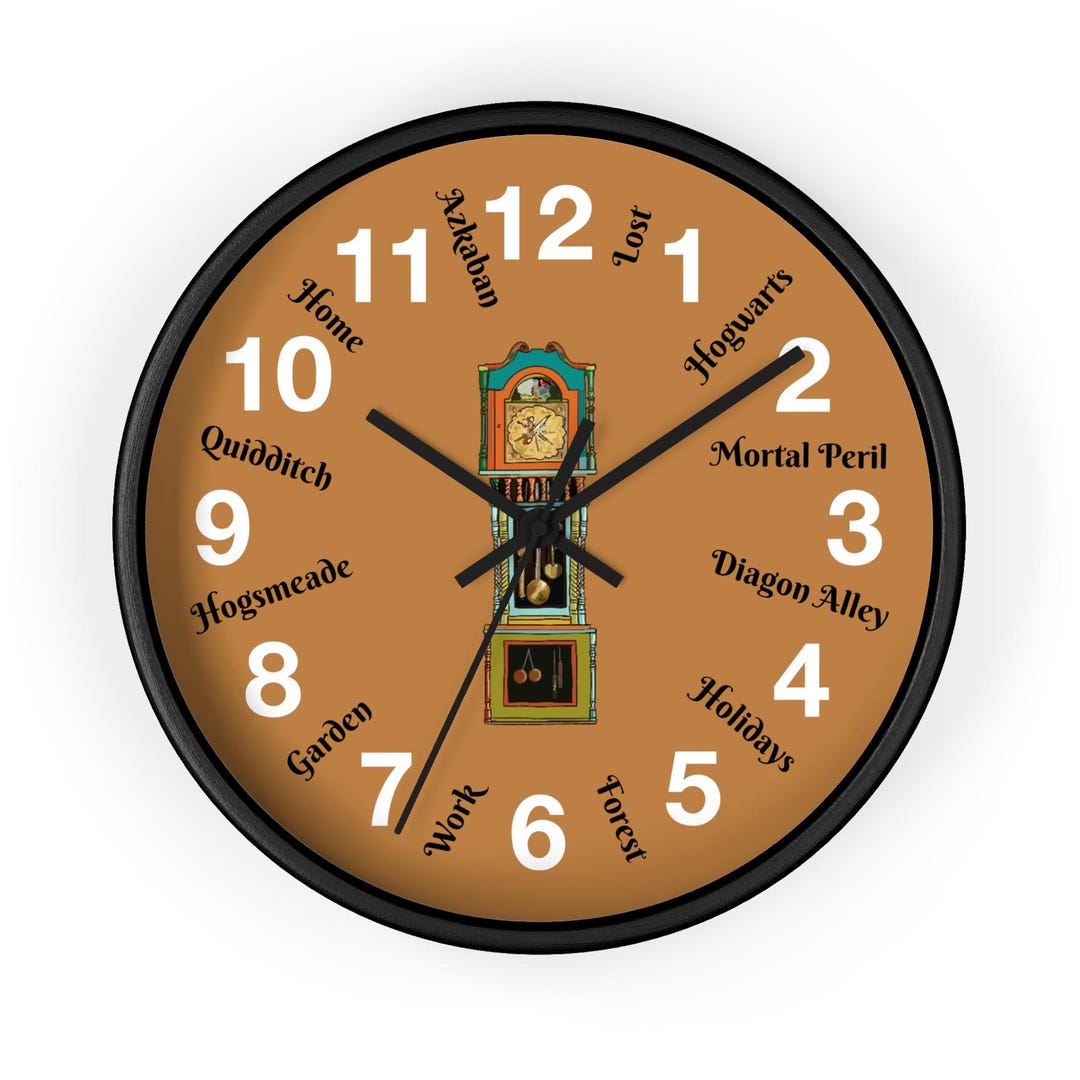 Magical Themed Wall Clock for Wizards and Fans, Timeless Decor for Home ...