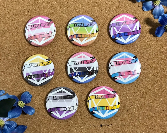 I Roll With Pride D&D Buttons | Etsy