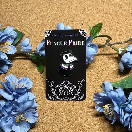 Asexual Ace Pride Feather Enamel Pin LGBT - Etsy