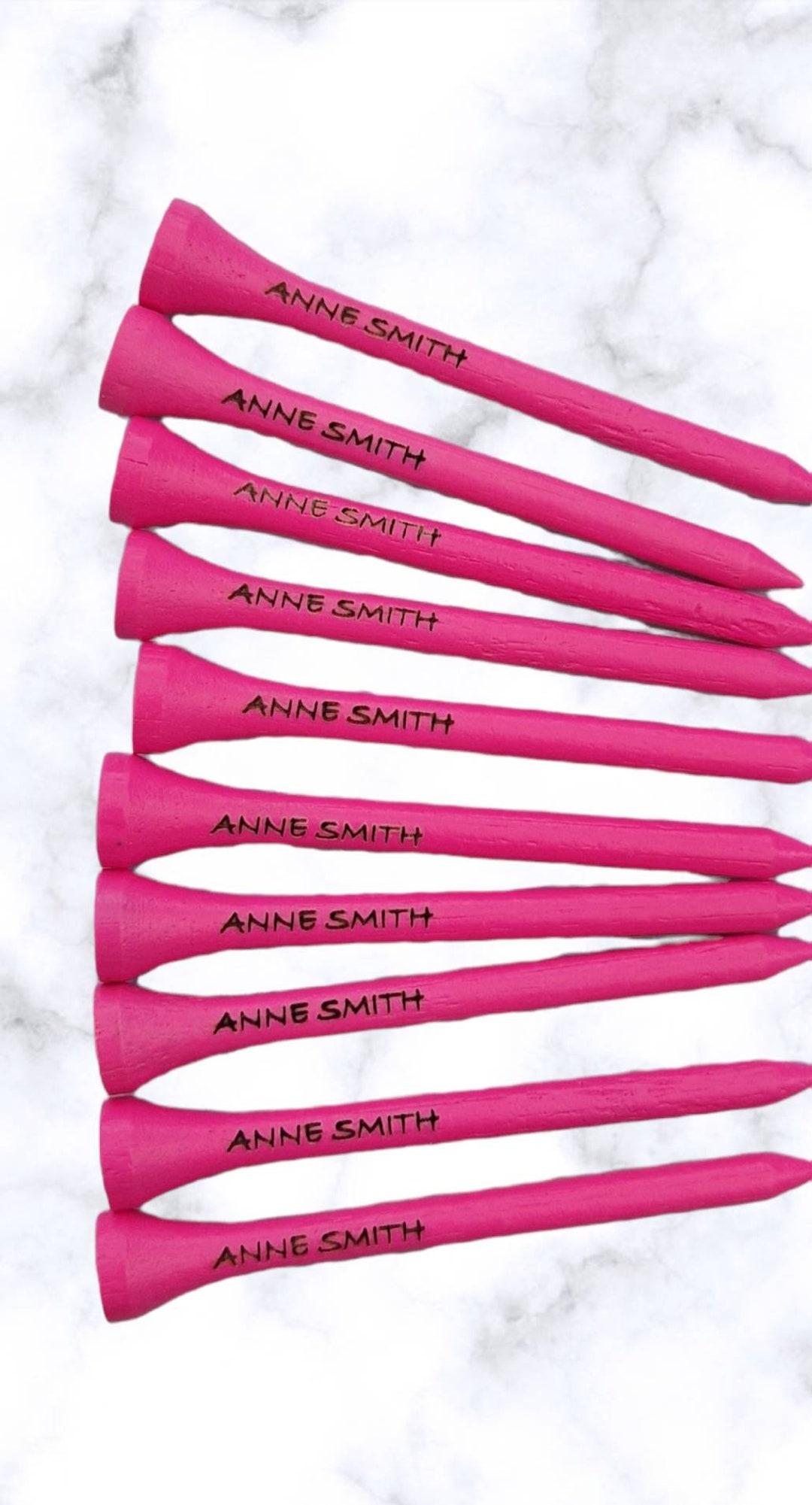 Pink Personalised Golf Tees, Personalised Golf Gifts, Golf Gift for Men ...