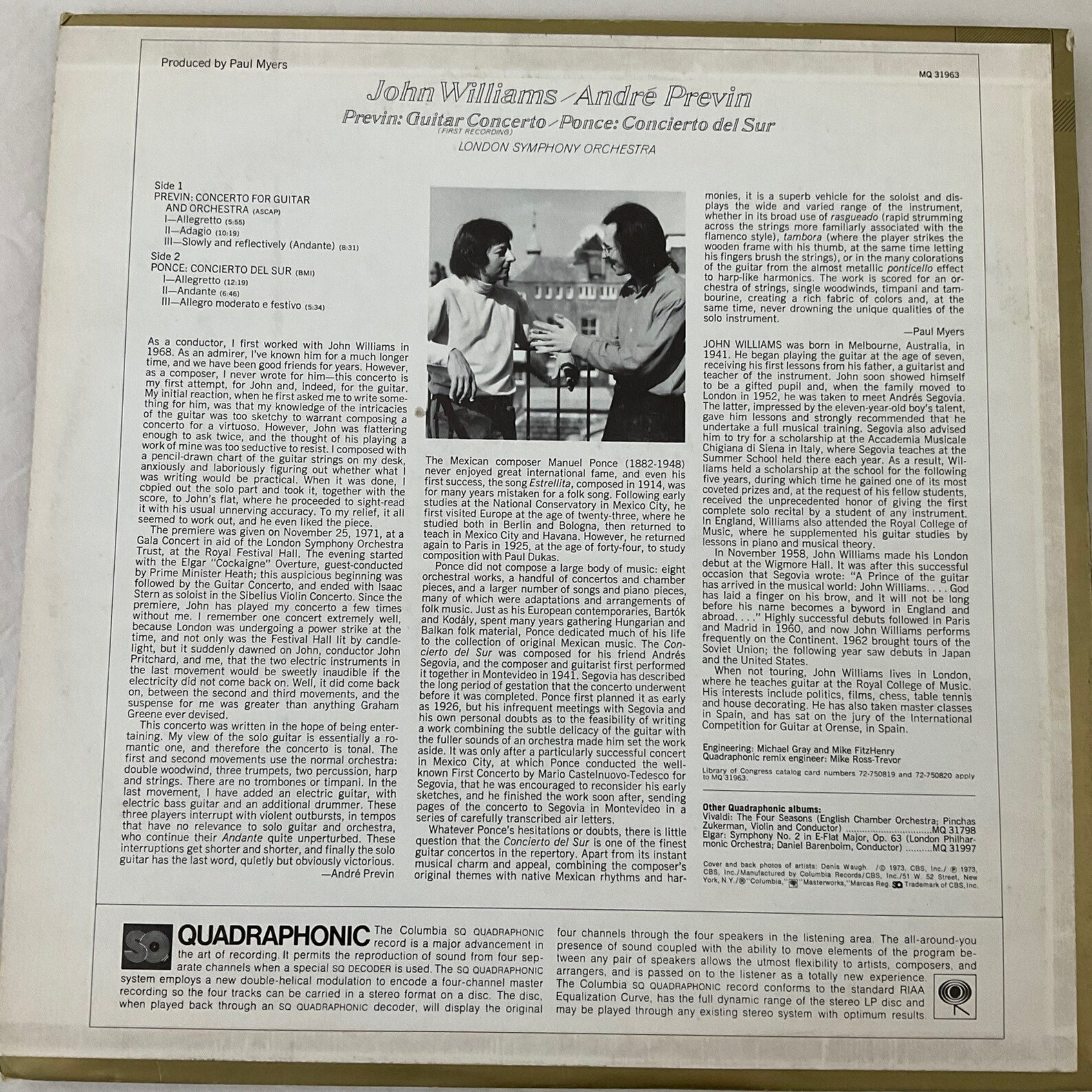 John Williams, Andre Previn: London Symphony Orchestra Vintage Vinyl ...