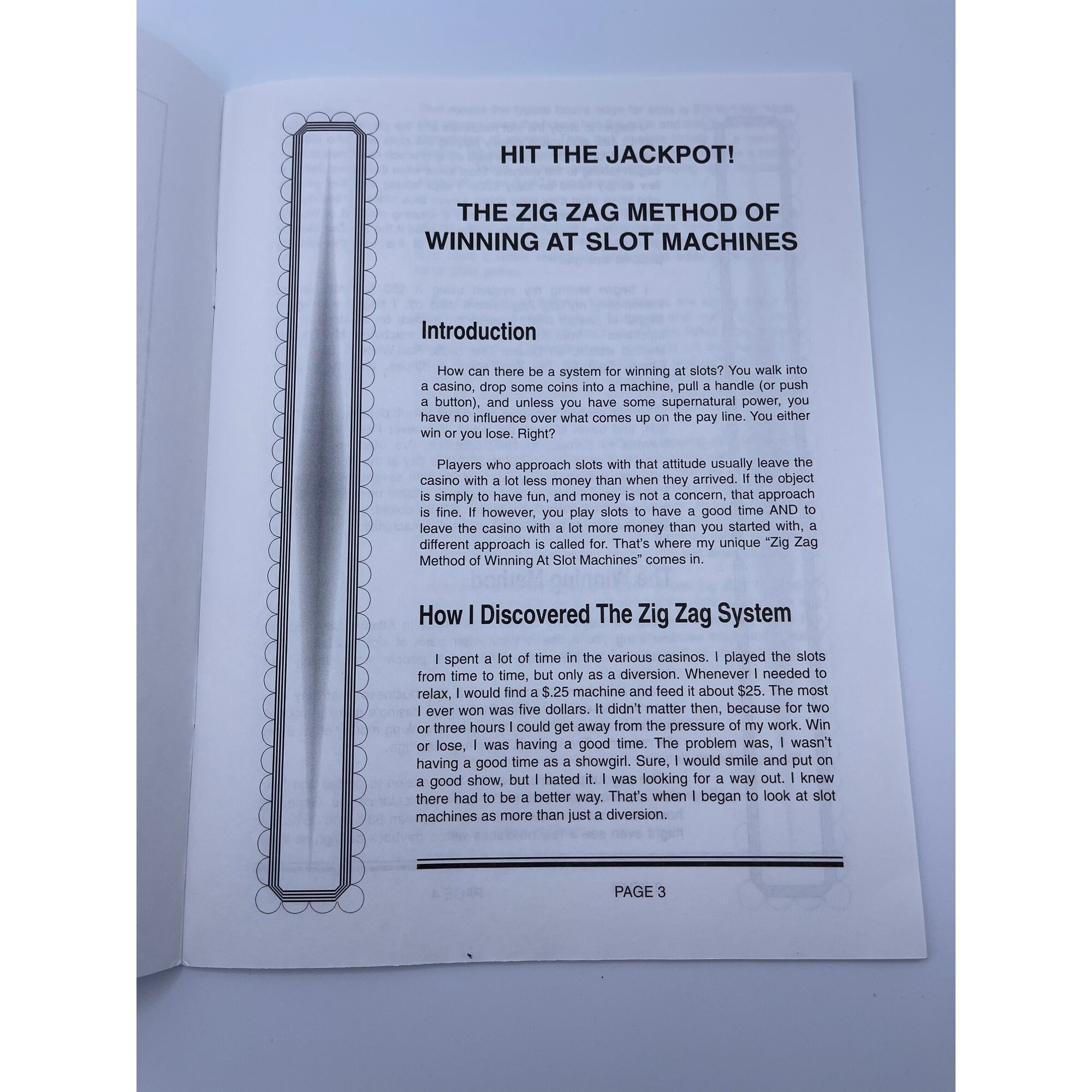 The Zig Zag Method of Winning at Slot Machines Booklet - Etsy