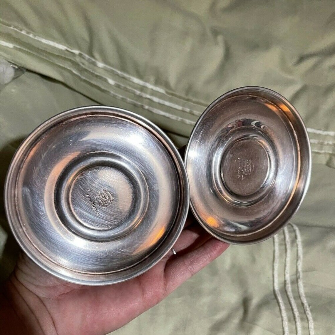 Viners Silver Plate on Copper Candle Holders - Etsy