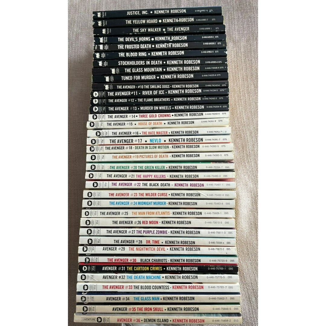 The Avenger Bantam Paperback Complete Set 1-36 All First Editions VERY ...