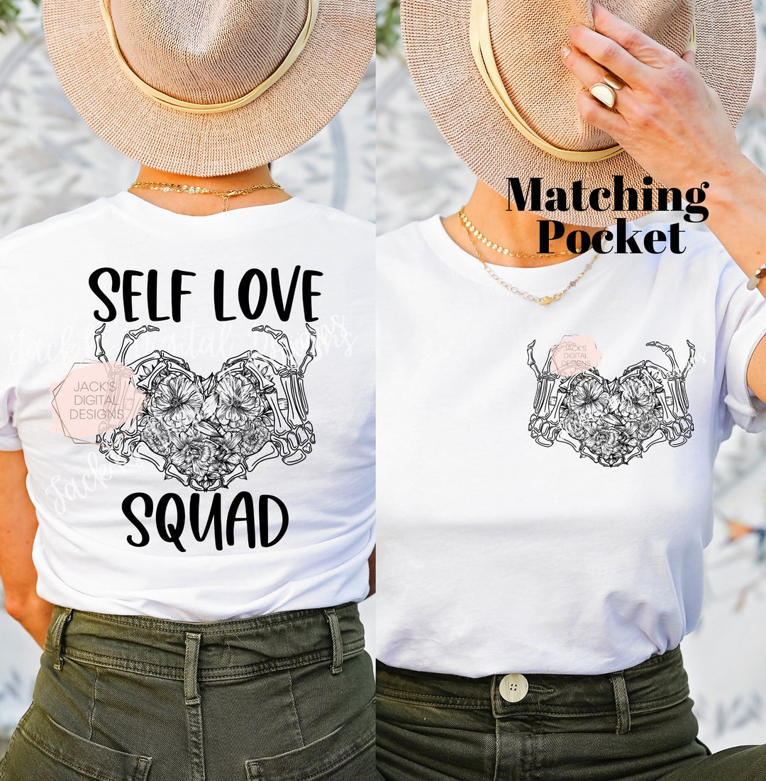 Self Love Squad Png, Flower Skull Png, Motivational Png, Skeleton Design, Inspirational Png ...