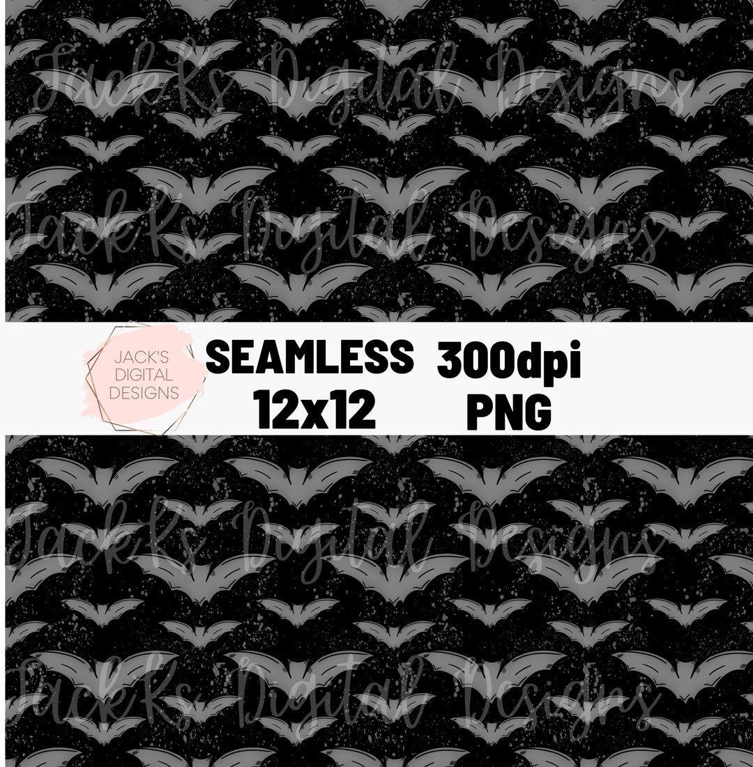 Bat Seamless Pattern, Halloween Repeating Pattern, Fall Digital Paper ...