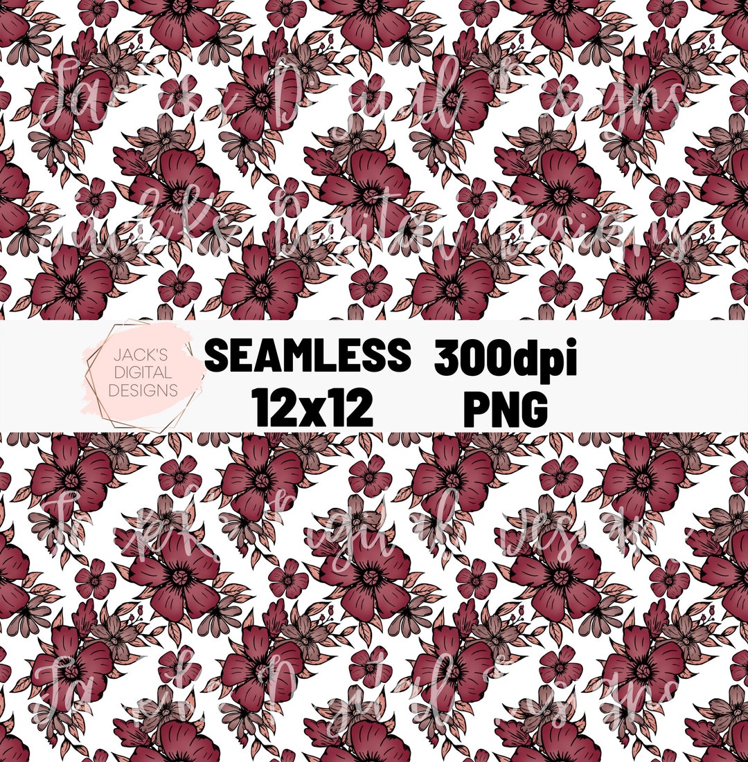 Flower Seamless Pattern, Floral Png, Flower Pattern, One Day at A Time ...