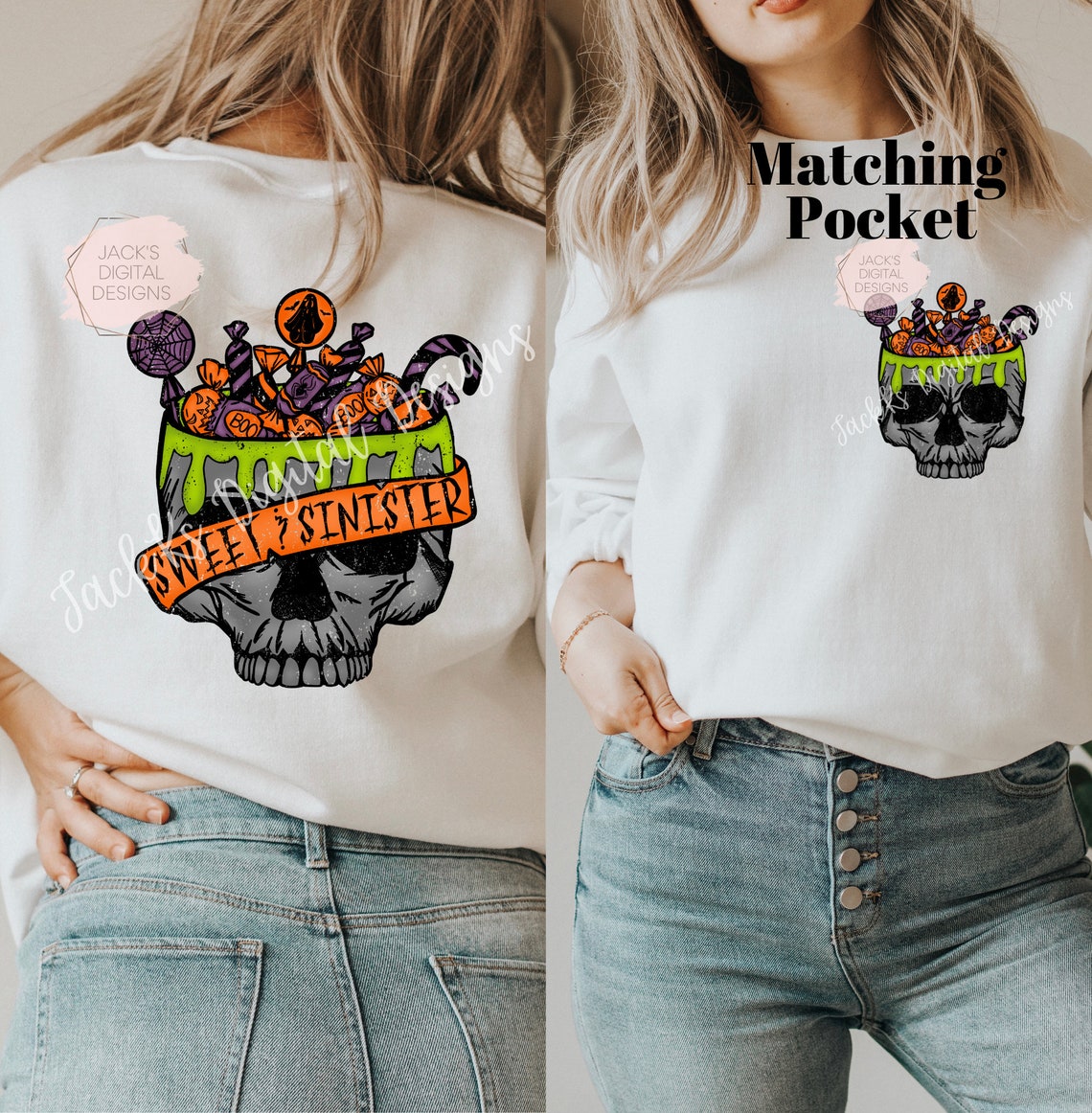 Sweet and Sinister Png Spooky Skull Png Halloween Png - Etsy