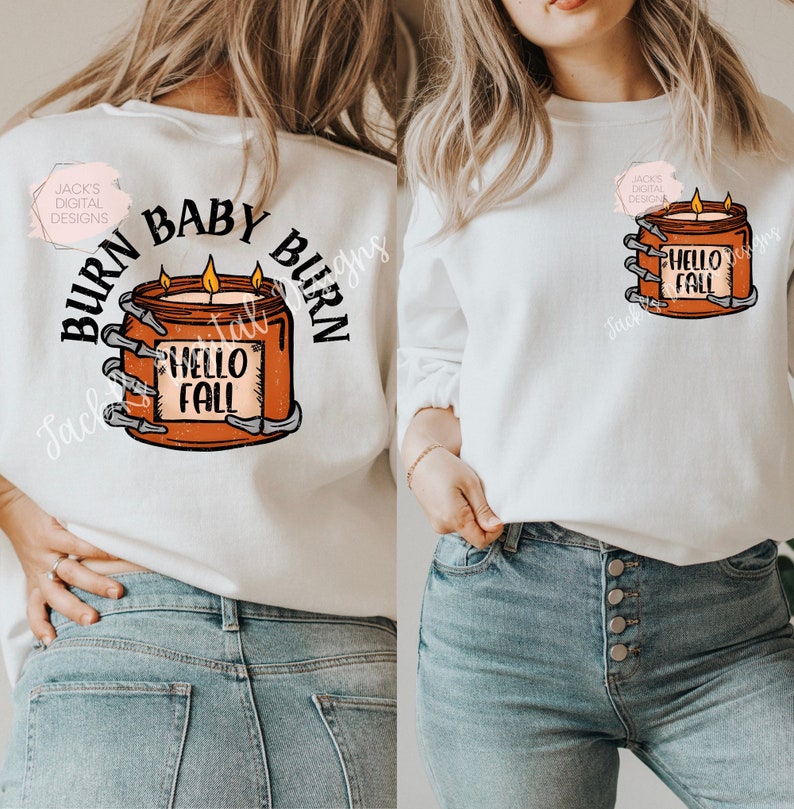 Burn Baby Burn Png, Fall Candle Png, Hello Fall Png, Spooky Season Png ...