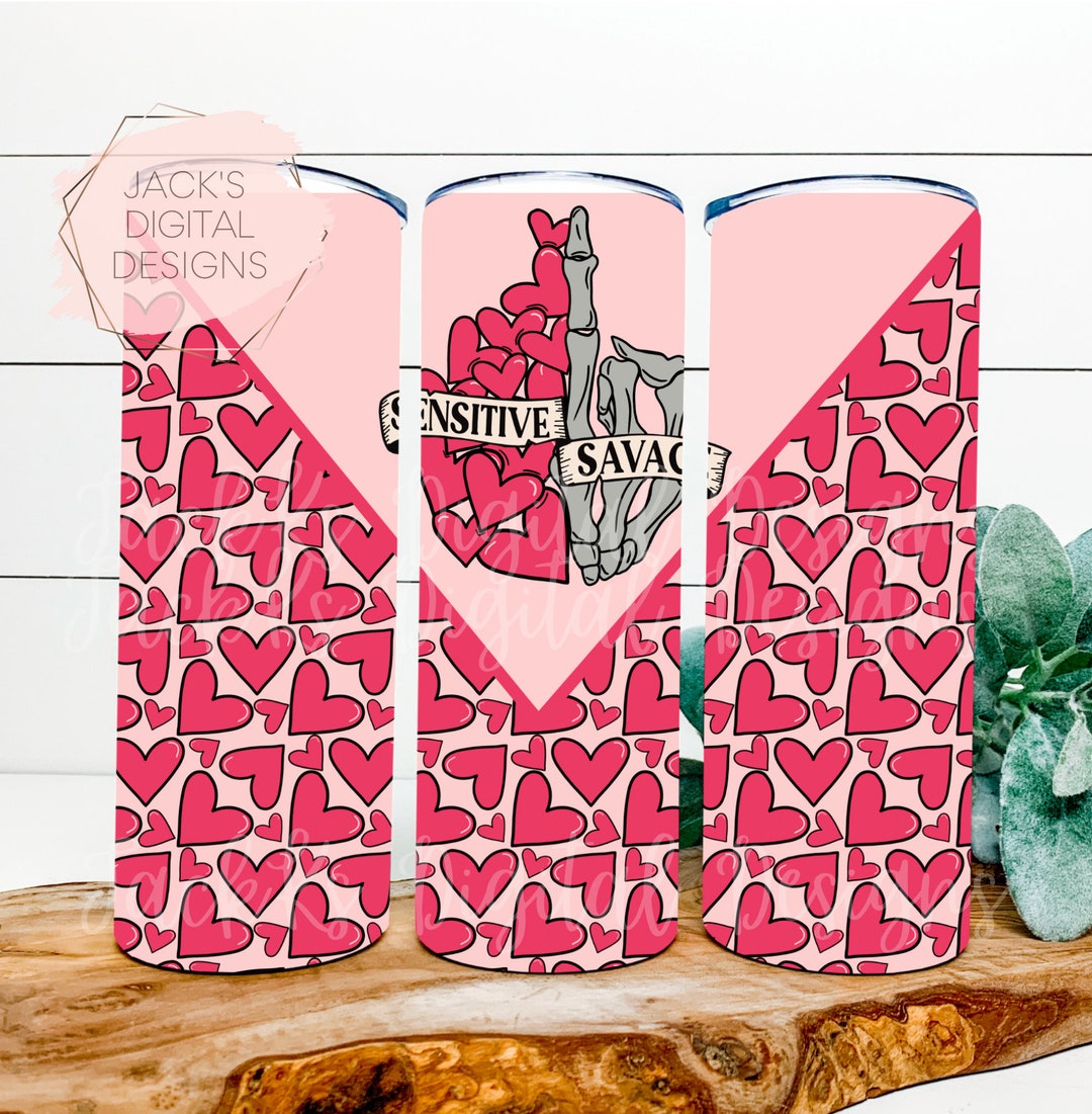 Sensitive Savage Tumbler Wrap, Sensitive Savage Png, Seamless Tumbler ...