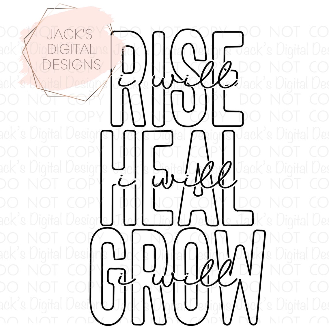 I Will Rise Svg Rise Heal Grow Svg Inspirational Svg - Etsy
