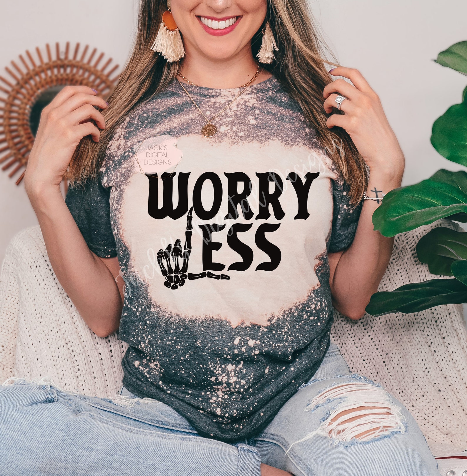 Worry Less Svg Worry Less Png Skeleton Svg Love More Svg - Etsy
