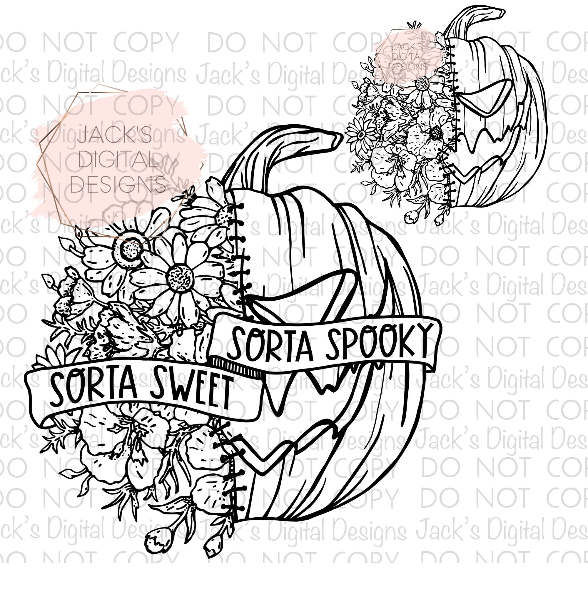 Sorta Sweet Sorta Spooky Png Flower Skull Png Halloween Png - Etsy