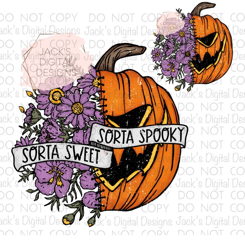Sorta Sweet Sorta Spooky Png Flower Skull Png Halloween Png - Etsy