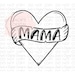 Mama Heart Png, Heart Png, Mama Png, Pink Heart Png, Love Png, Mothers ...
