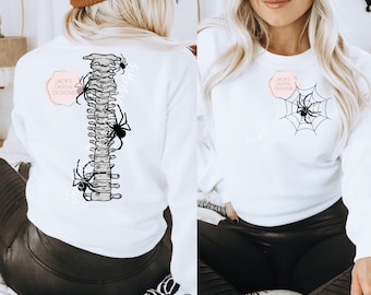Spider Spine Png, Spooky Skeleton Png, Spooky Season Png, Skeleton ...