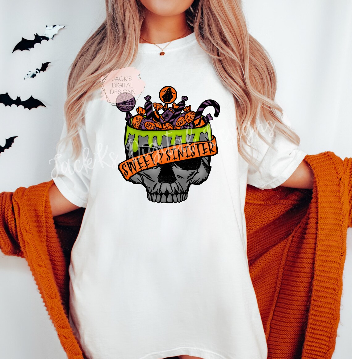 Sweet and Sinister Png Spooky Skull Png Halloween Png - Etsy