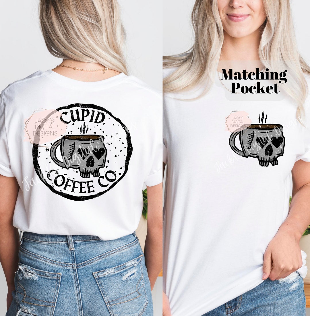 Cupid Coffee Co Png, Valentines Day Png, Skeleton Heart Png, Coffee Png ...