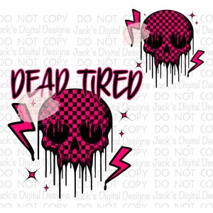 Dead Tired PNG, Skull, Checkered Png, Trending, Snarky Skeleton Png ...