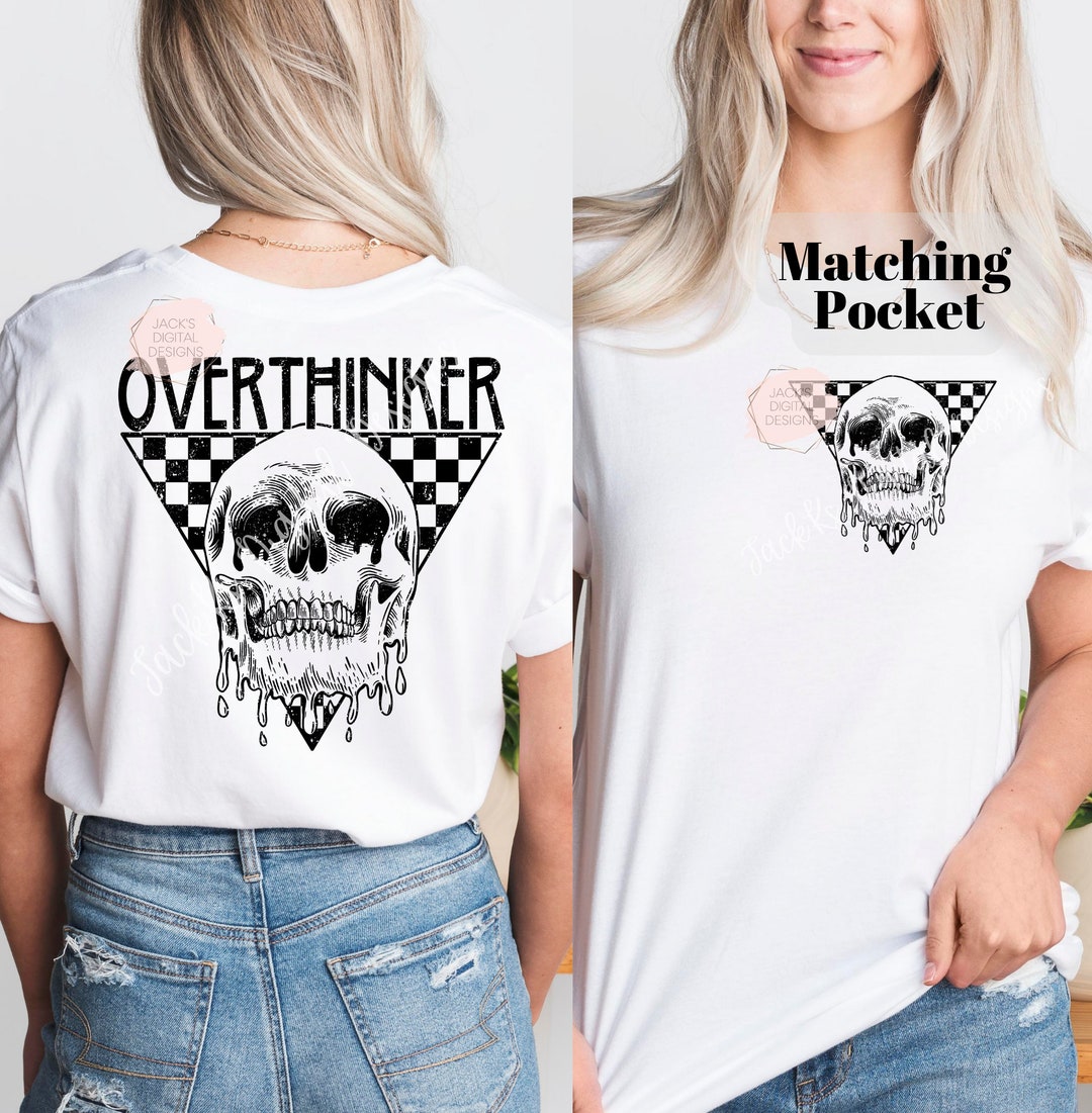 Overthinker Png, Melting Skull Png, Motivational Png, Skeleton Design ...