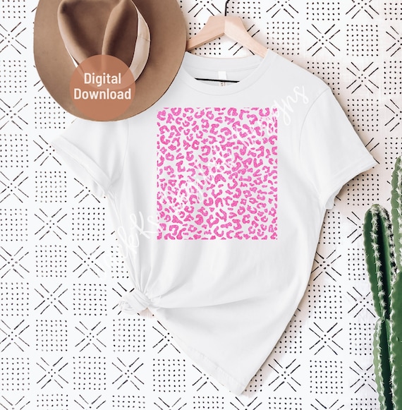 Pink Glitter Leopard Background Png Leopard Print Png | Etsy