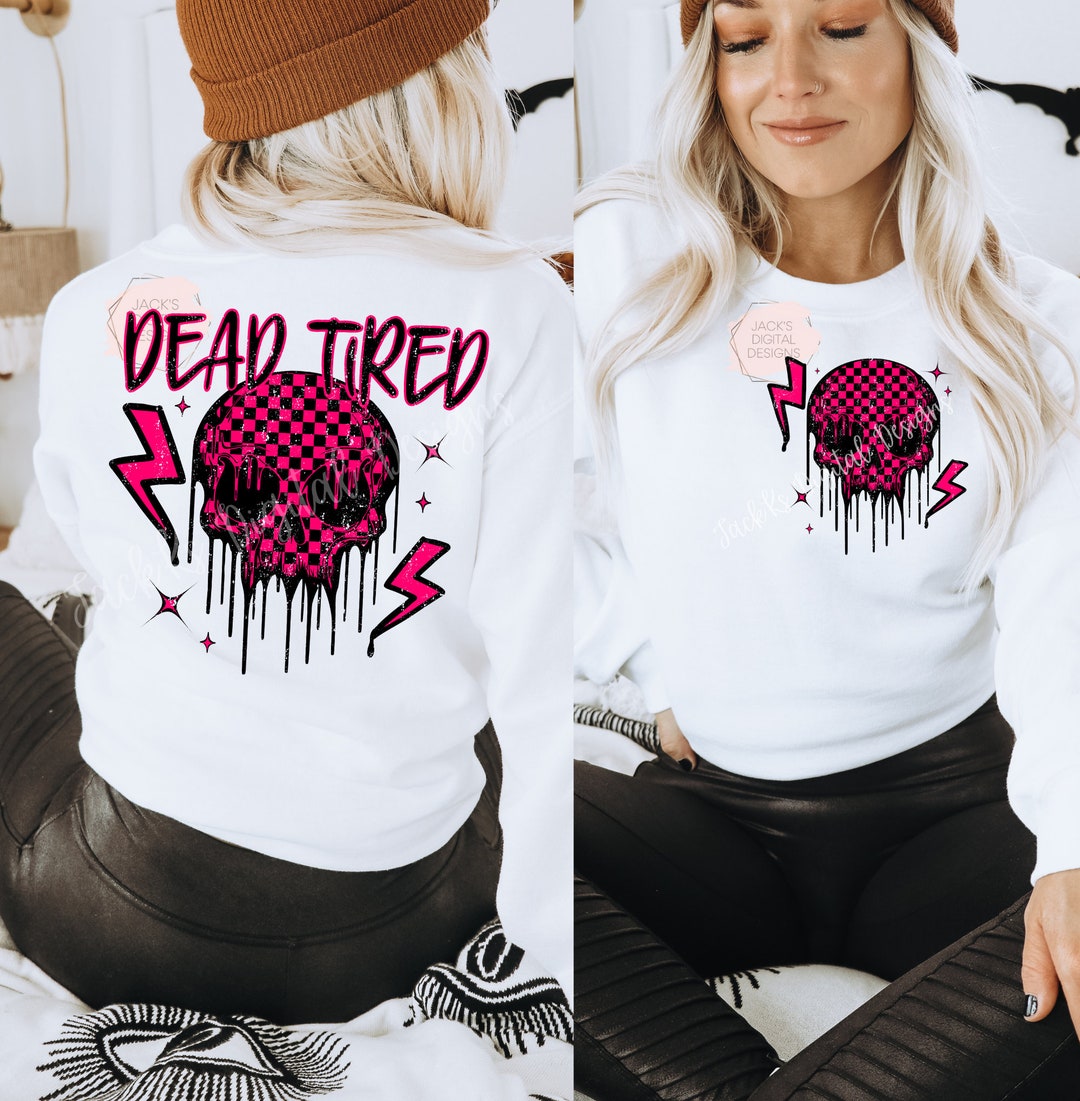 Dead Tired PNG, Skull, Checkered Png, Trending, Snarky Skeleton Png ...