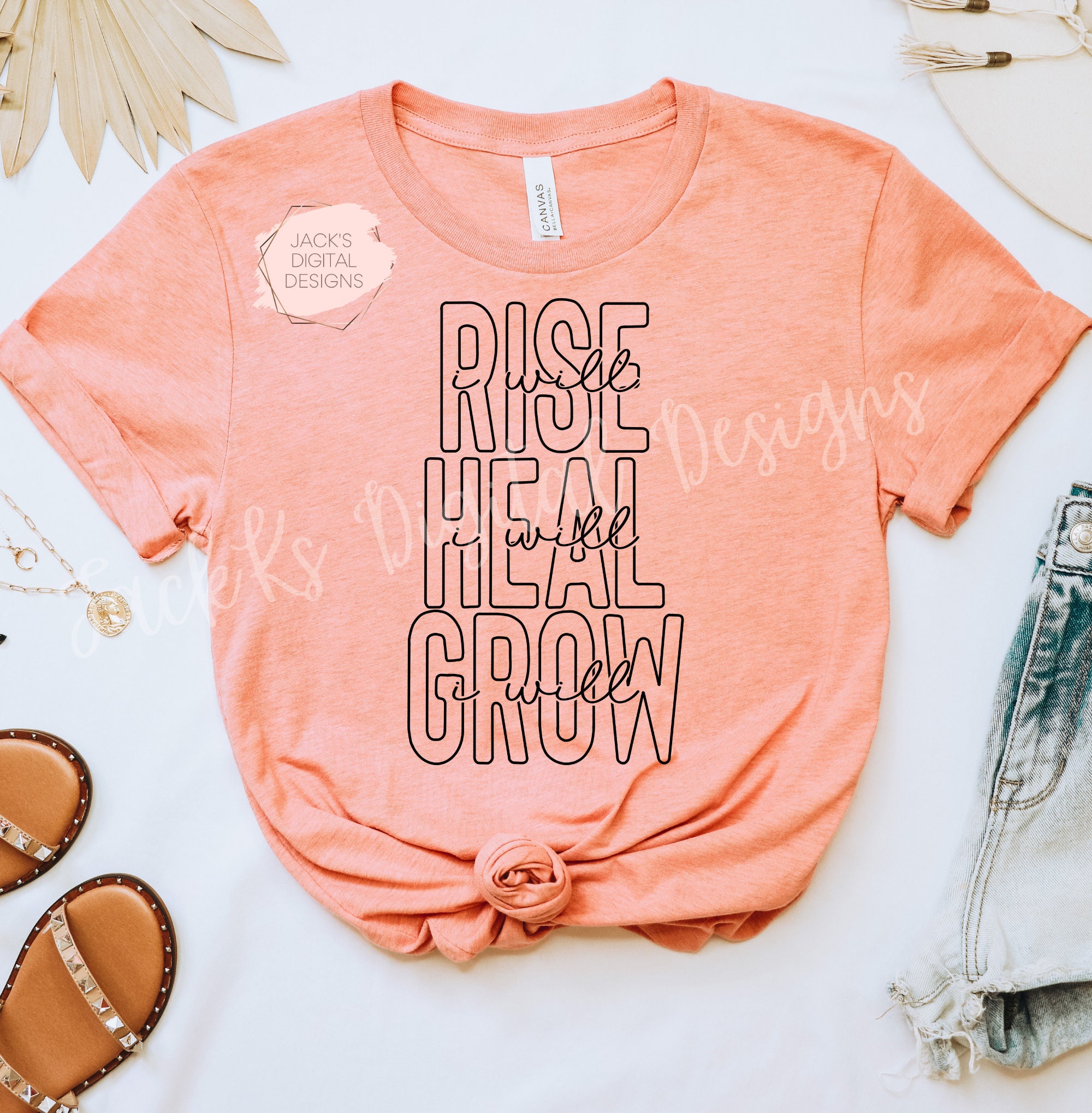 I Will Rise Svg Rise Heal Grow Svg Inspirational Svg - Etsy