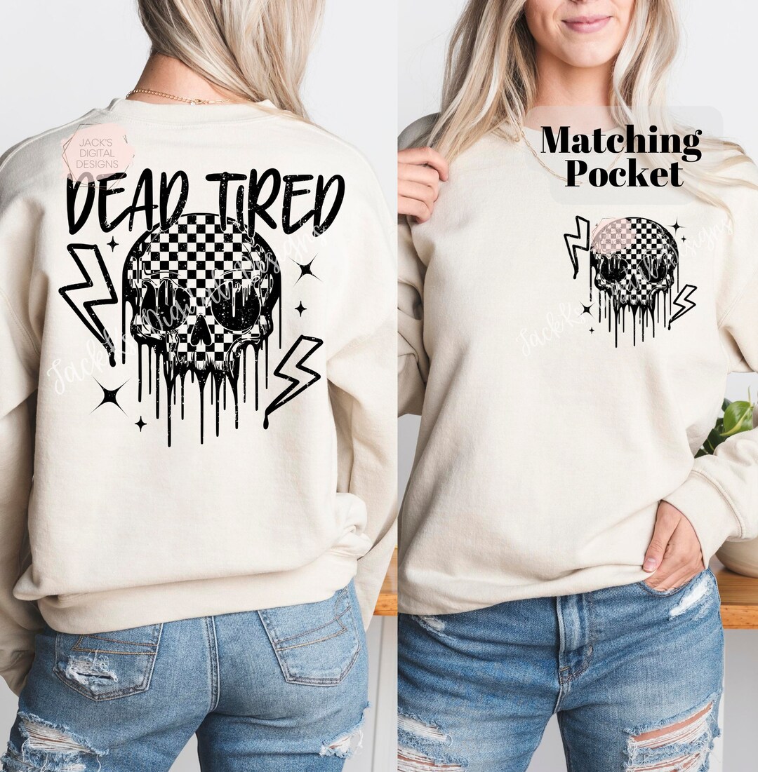 Dead Tired PNG, Skull Design, Checkered Png, Trendy, Digital Design ...