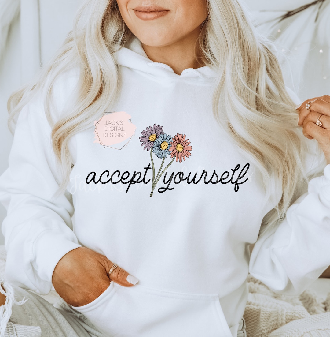 Accept Yourself Png, Flower Png, Daisy Png, Motivational Png, Spring ...