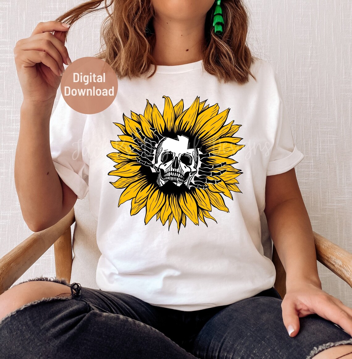 Skull Sunflower Png Sunflower Skeleton Png Skull Png Spring - Etsy