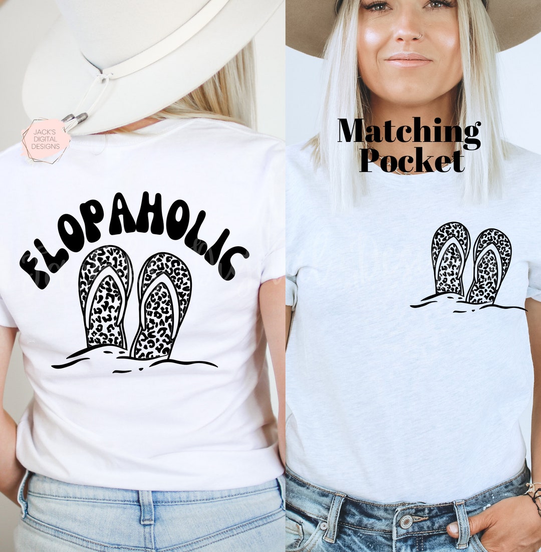 Flip Flop Svg, Flopaholic Svg, Leopard Print Png, Vacation Svg, Beach ...