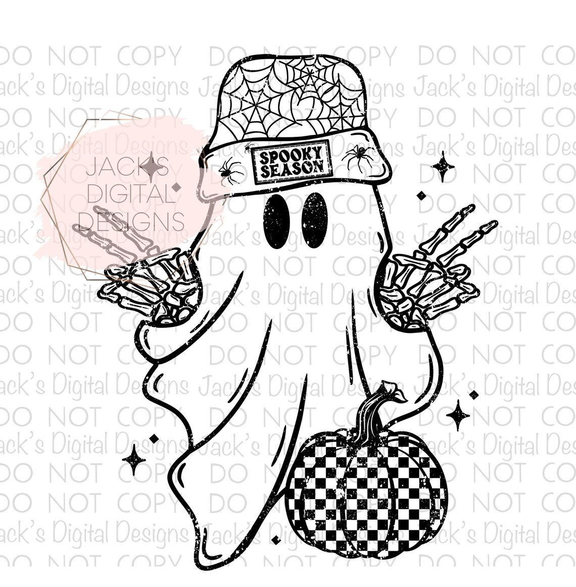 Spooky Season Ghost Png, Spooky Skeleton Png, Spooky Season Png ...
