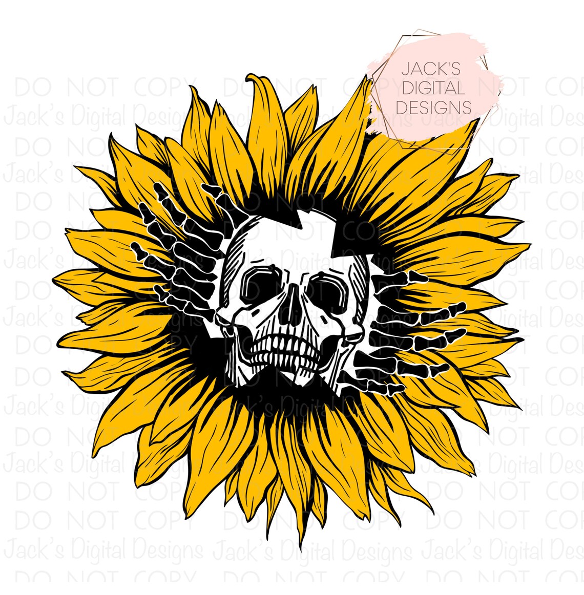Skull Sunflower Png, Sunflower Skeleton Png, Skull Png, Spring Png ...