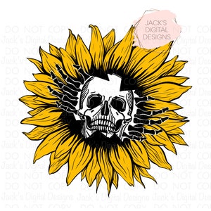 Skull Sunflower Png, Sunflower Skeleton Png, Skull Png, Spring Png ...