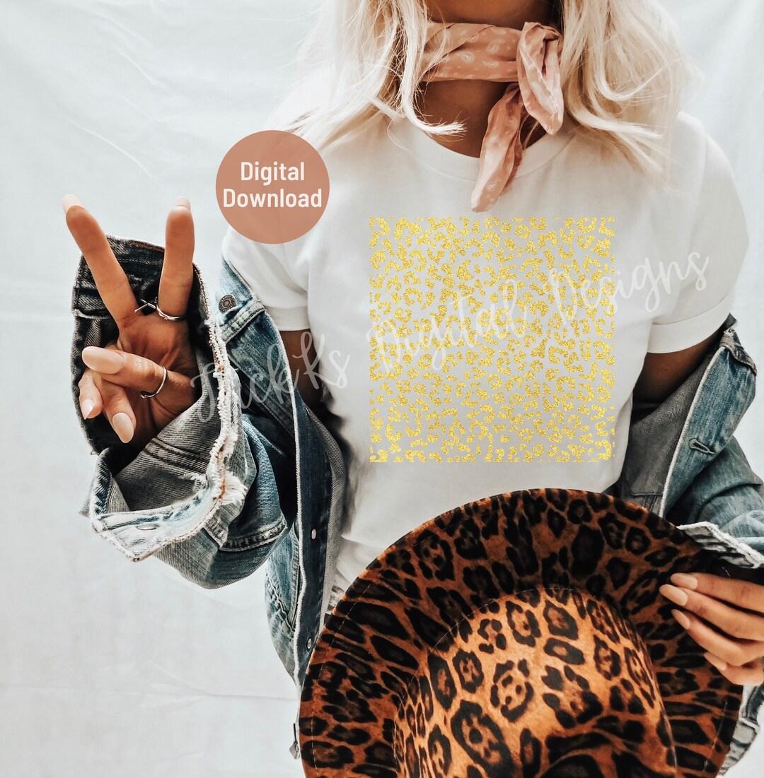 Gold Glitter Leopard Background Png, Leopard Print Png, Glitter ...