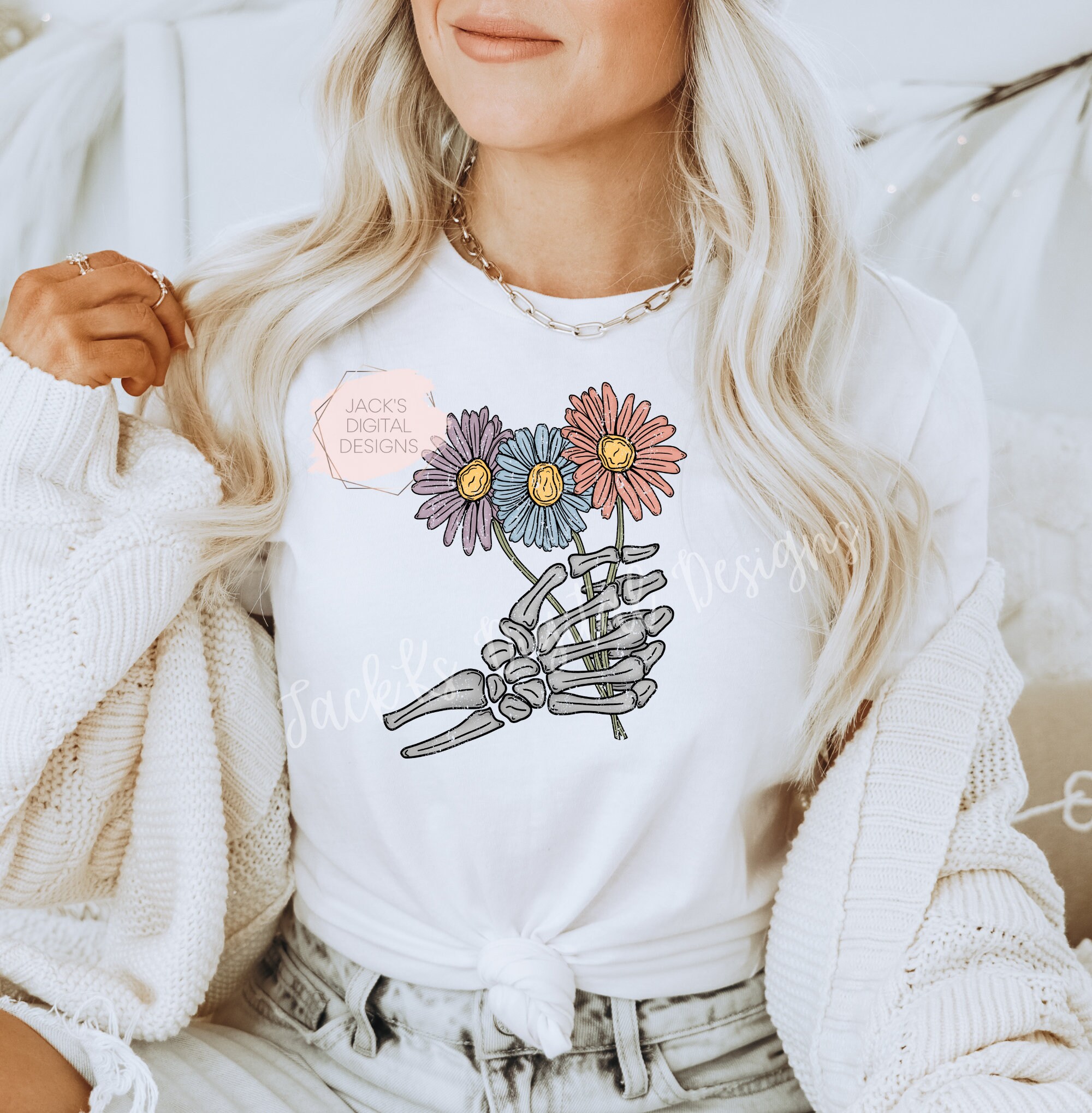 Daisy Skeleton Png Daisy Hand Png Flower Skull Png - Etsy Canada