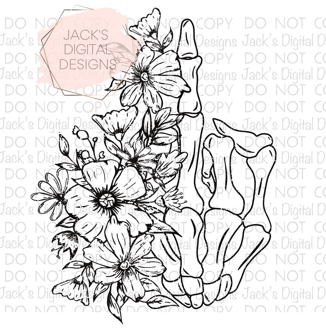 Flower Skeleton Png, Sensitive Savage Png, Flower Skull Png ...