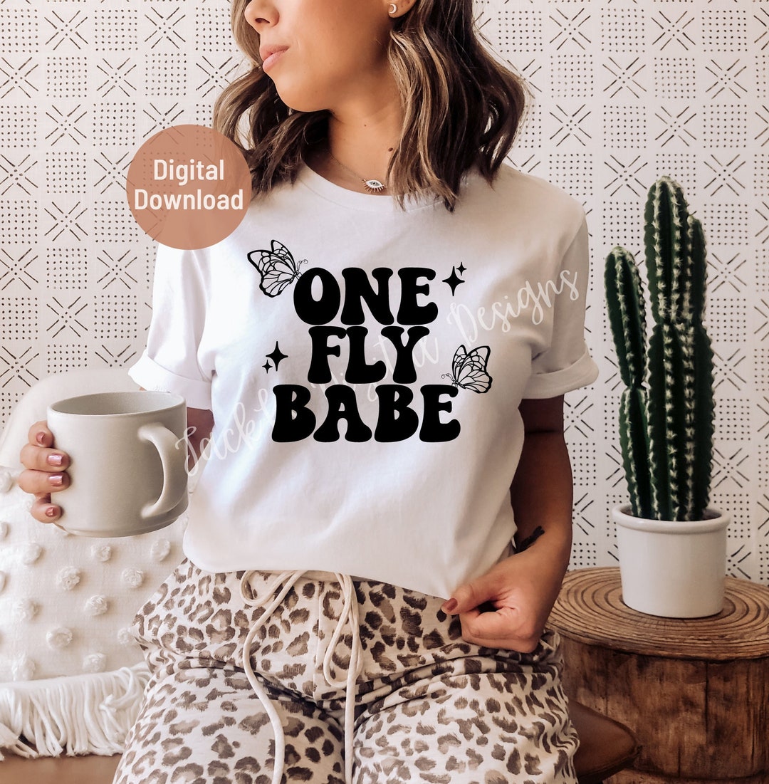 One Fly Babe Svg, One Fly Babe Png, Retro Babe Svg, Butterfly Svg ...