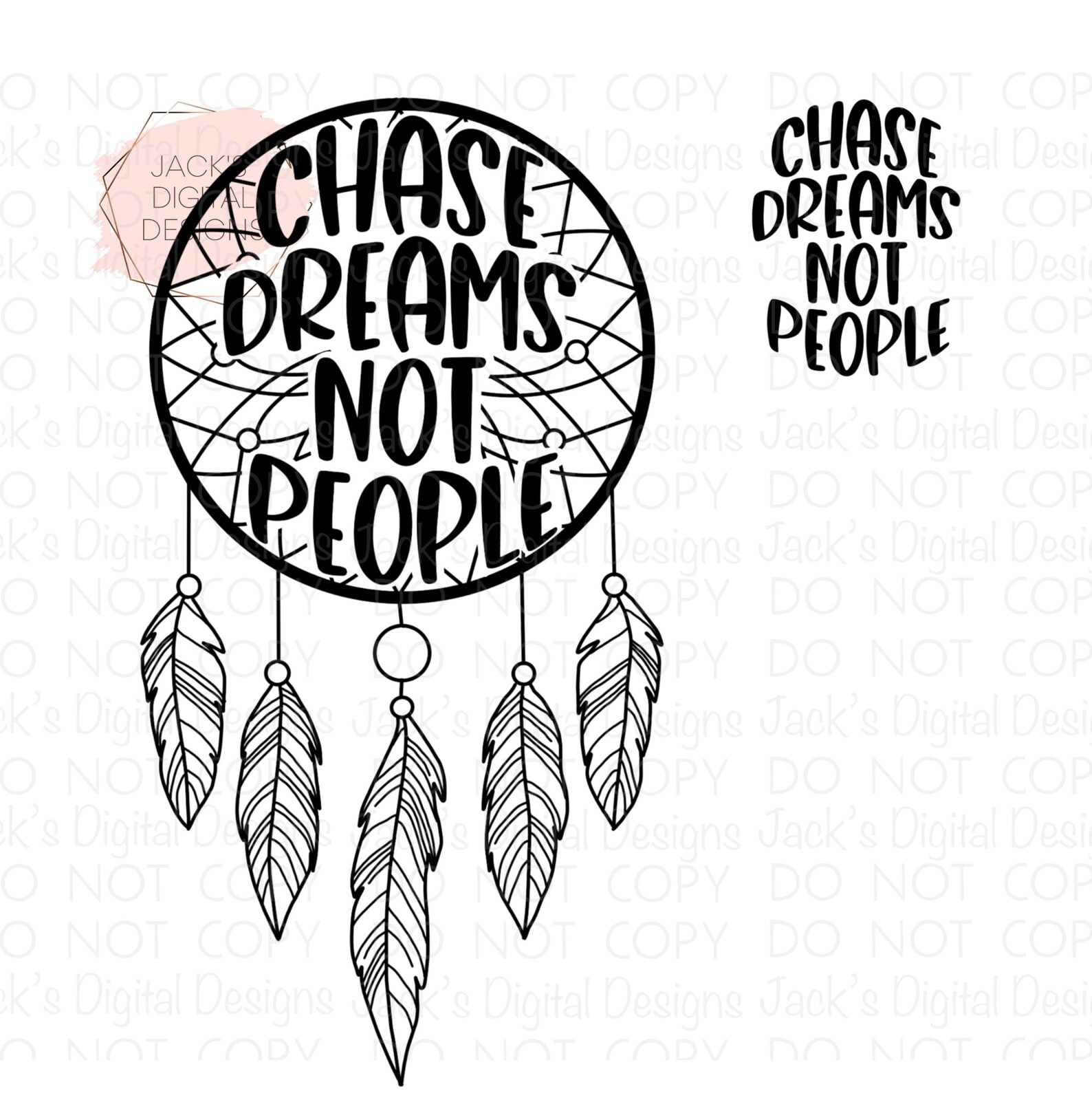 Chase Dreams Not People Svg, Dream Catcher Svg, Dreamer Svg ...