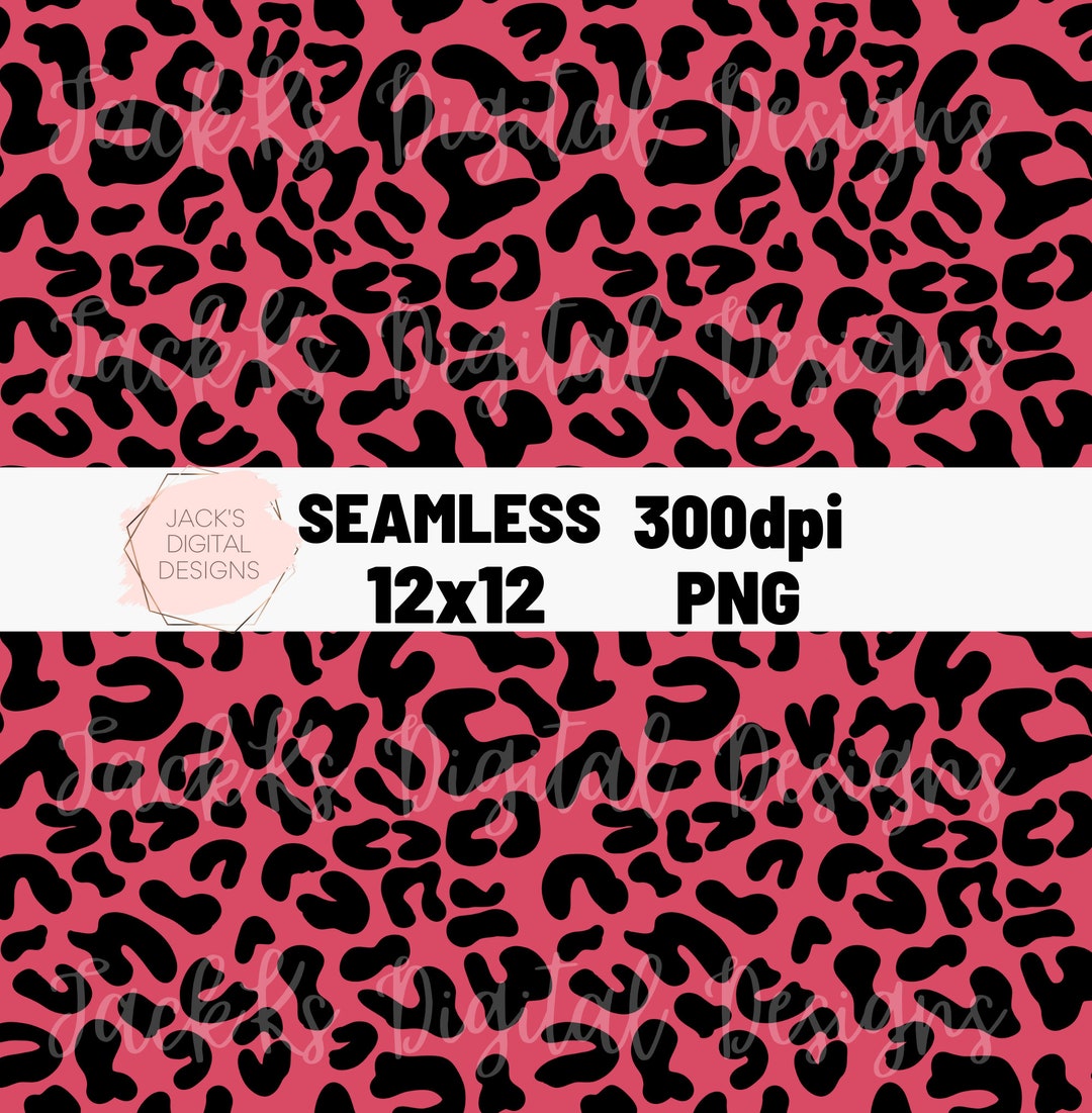 Pink Leopard Print Seamless Pattern, Loved to Death Seamless Pattern ...