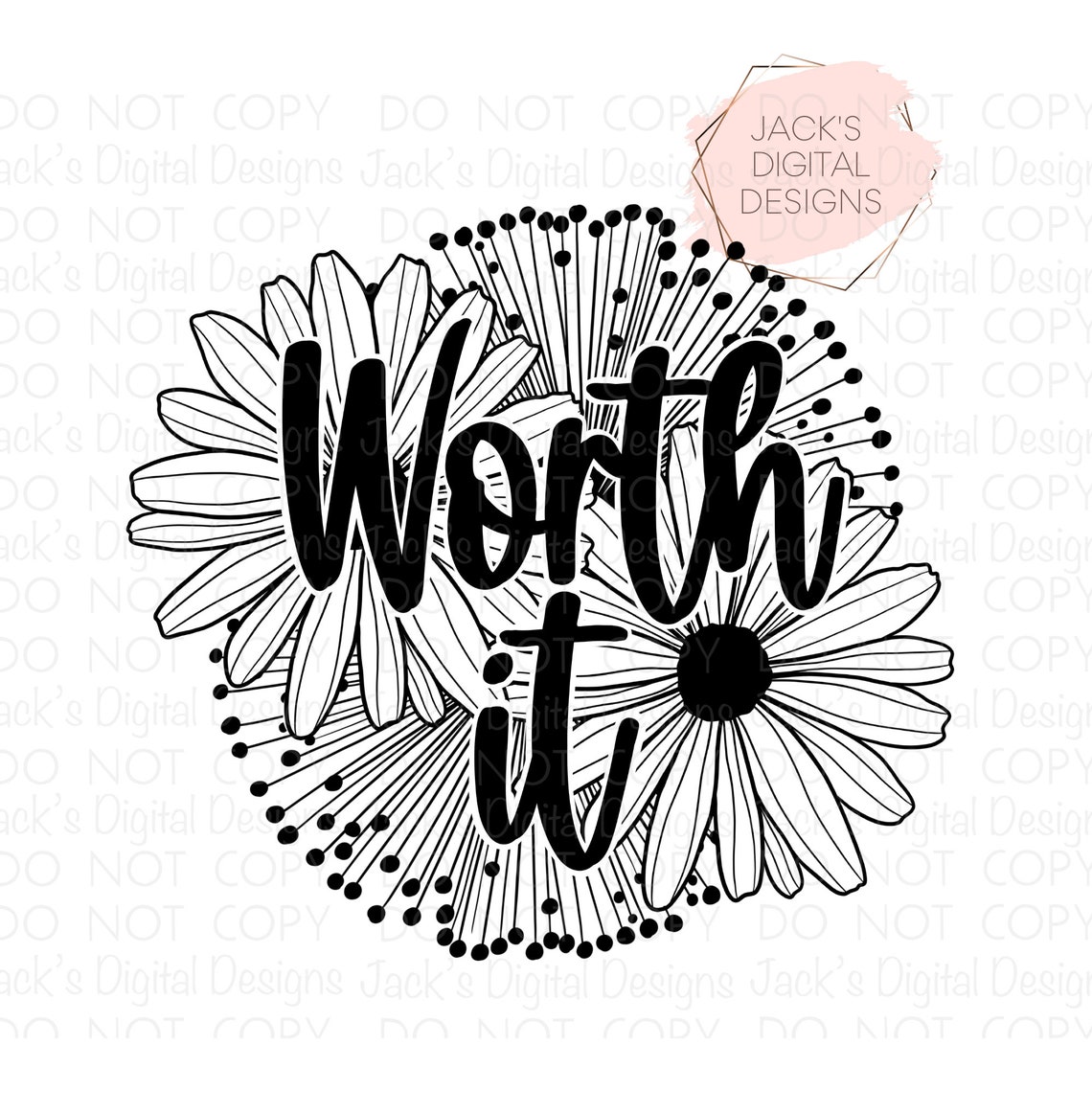 Worth It Svg Worth It Png Daisy Svg Wildflower Png Spring - Etsy