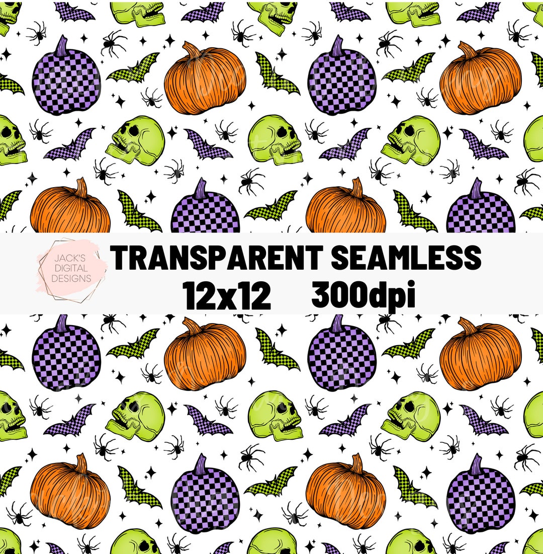 Halloween Seamless, Checkered Bats and Skulls Seamless Pattern ...