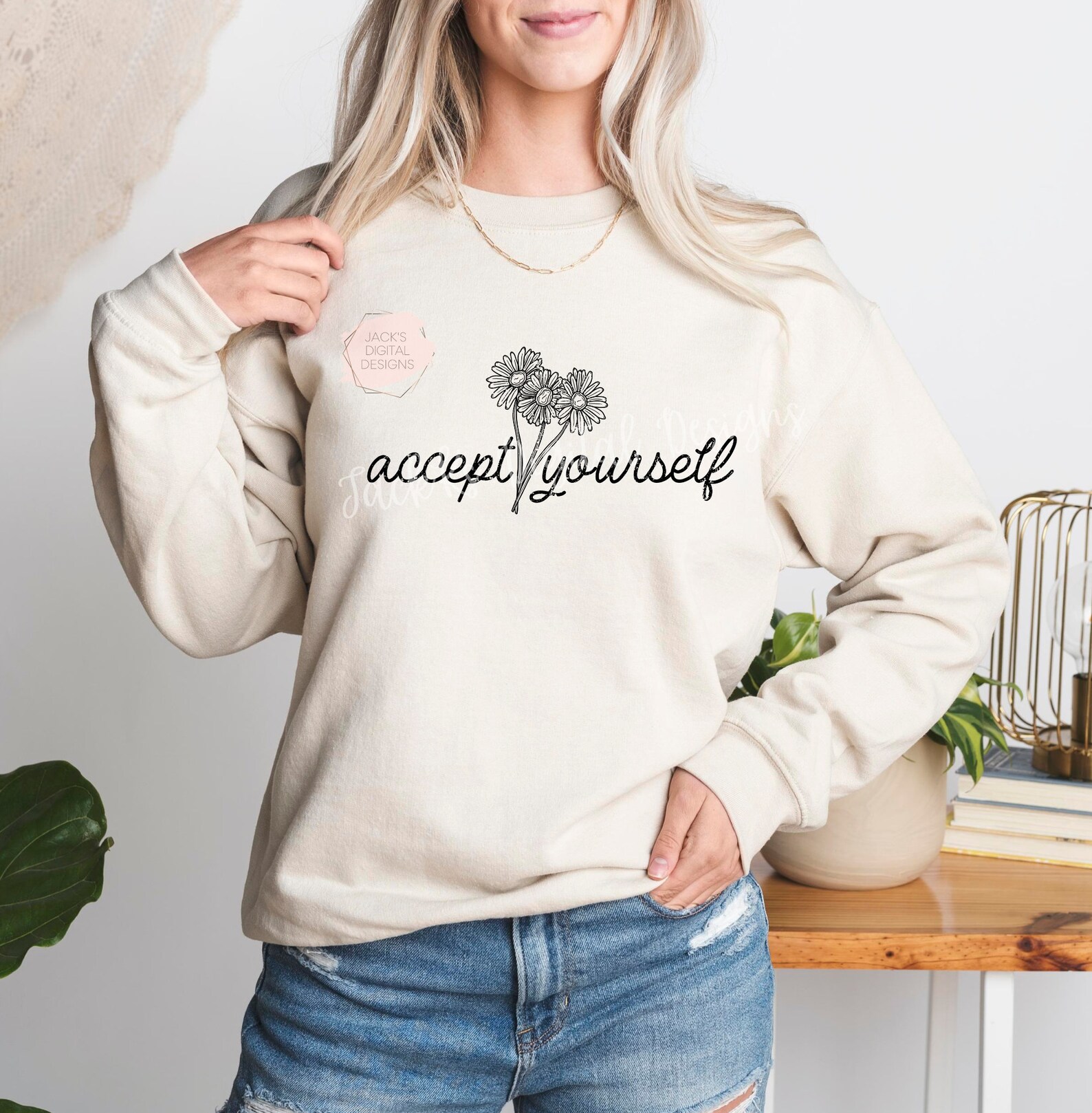 Accept Yourself Png, Flower Png, Daisy Png, Motivational Png, Spring ...