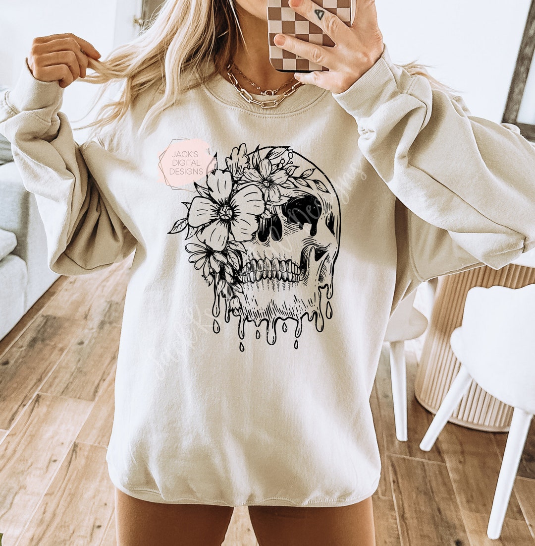 Flower Skull Png, Melting Skull Png, Skeleton Png, Flower Skull Design - Etsy