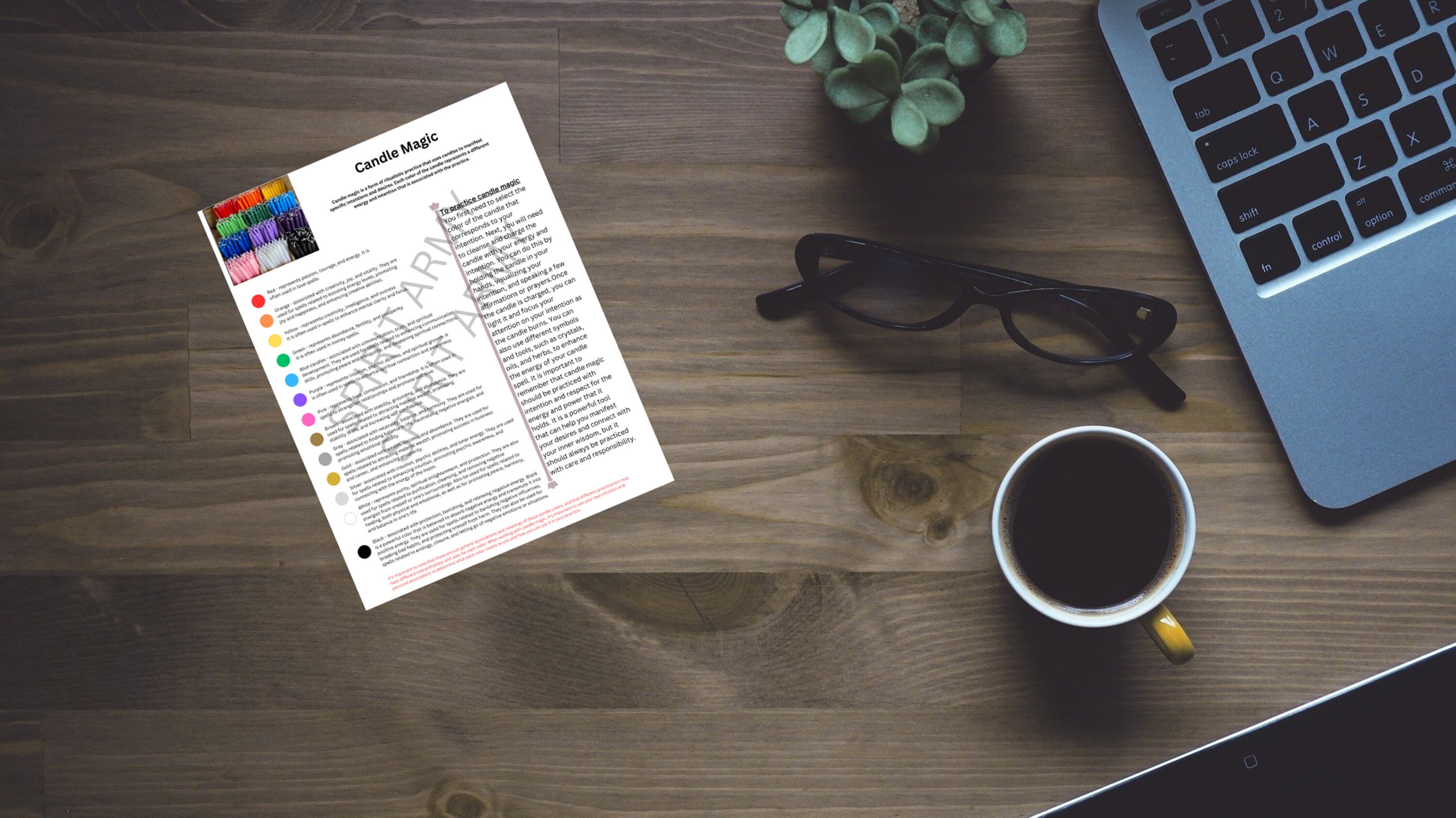 Candle Magic Color Guide Etsy