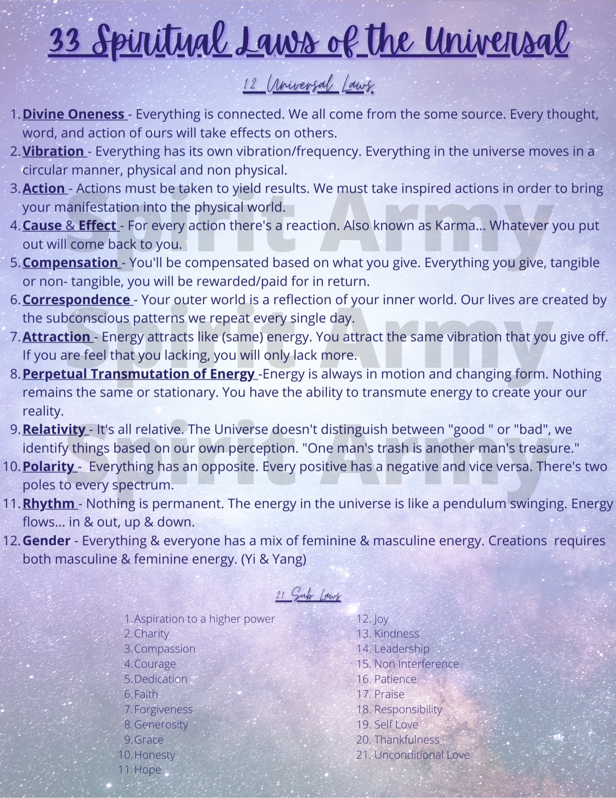 Universal Laws PDF - Etsy